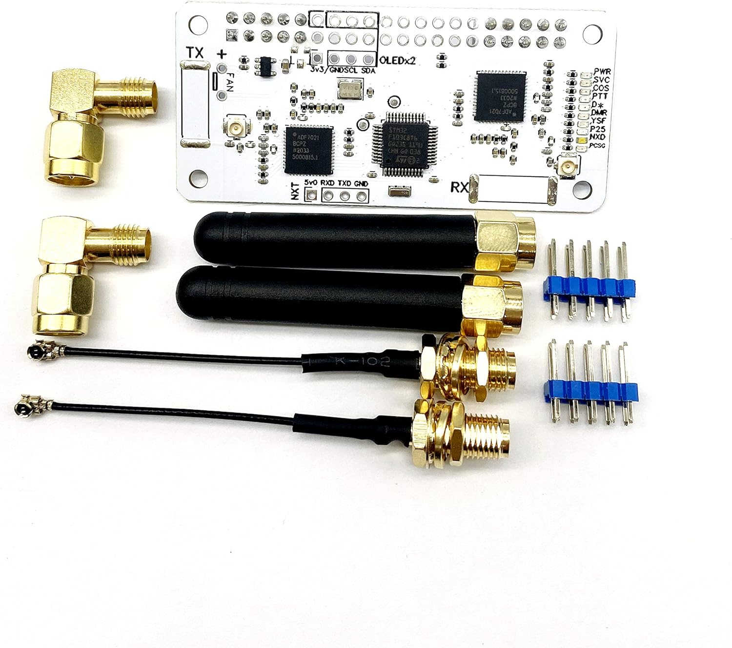 Amazon.com: AURSINC MMDVM Duplex Hotspot Module Dual Hat Support P25 ...