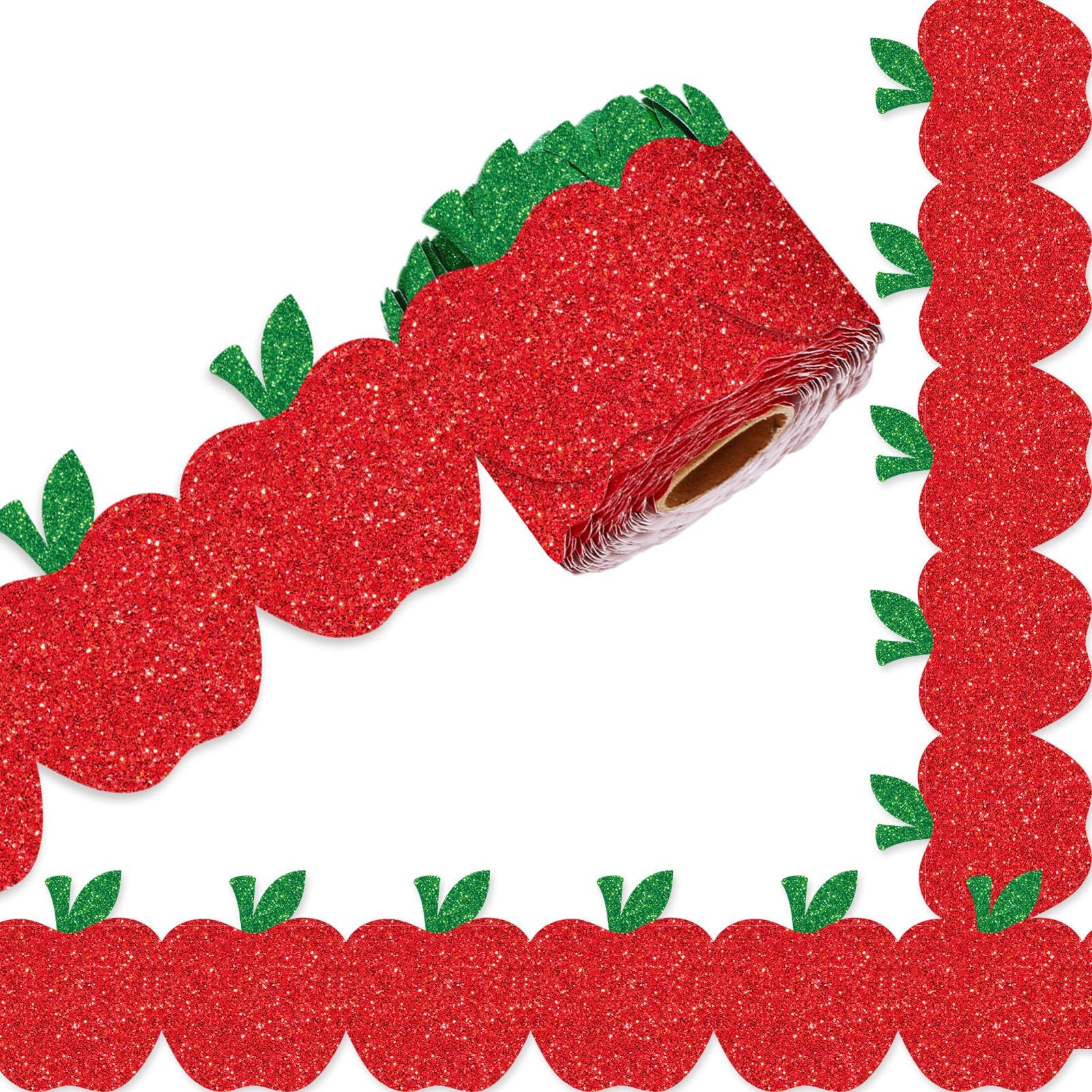 Amazon.com: 72 Feet Colorful Apple Bulletin Board Borders Back to ...