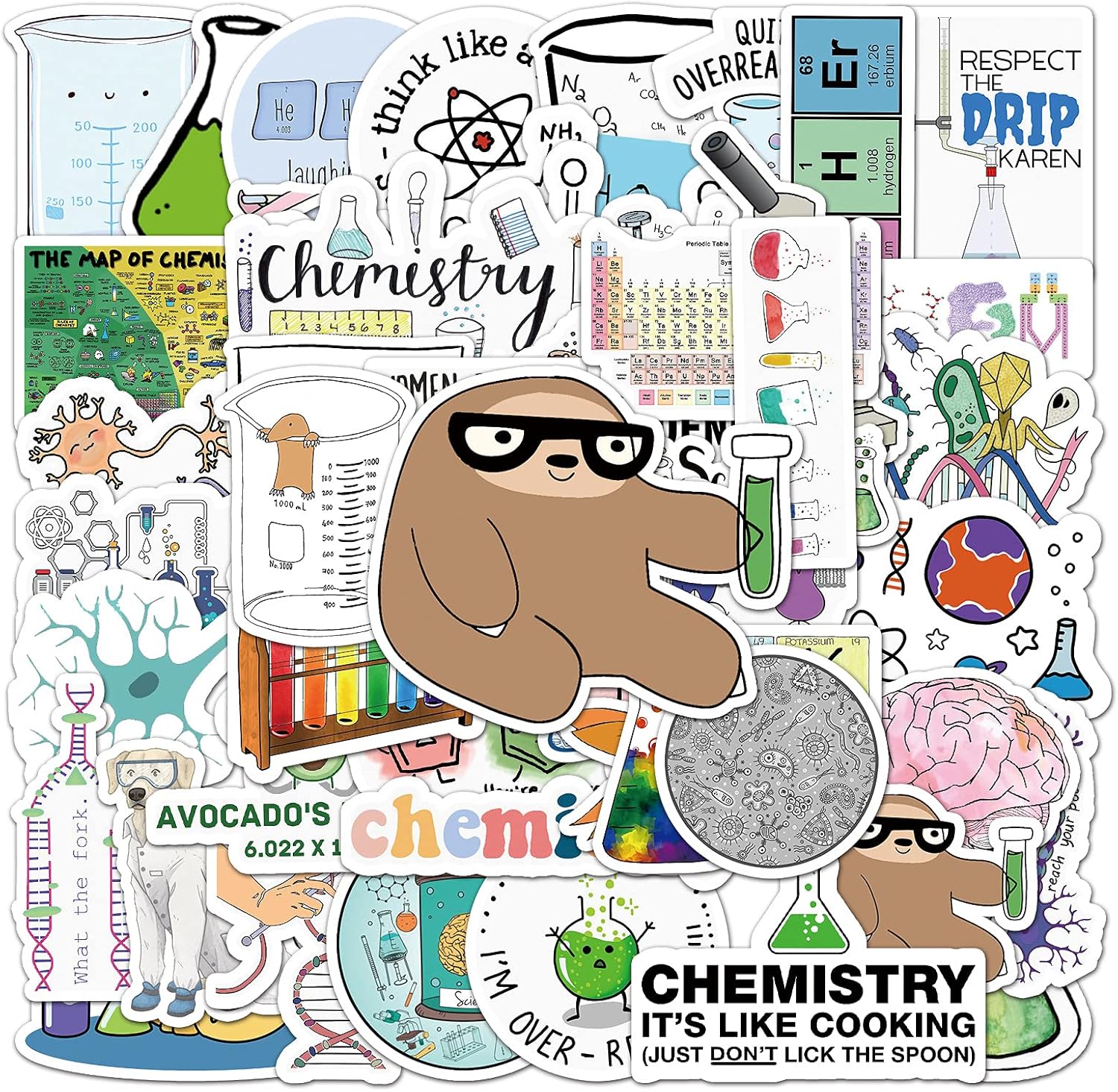 Funny Science Laboratory Stickers 50 Pack Laptop Stickers,Vinyl ...