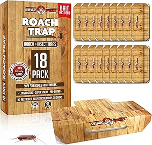 Amazon.com : Roach Traps Indoor Sticky (18 Pack) - Glue Traps for Roaches Bug Traps with Roach ...