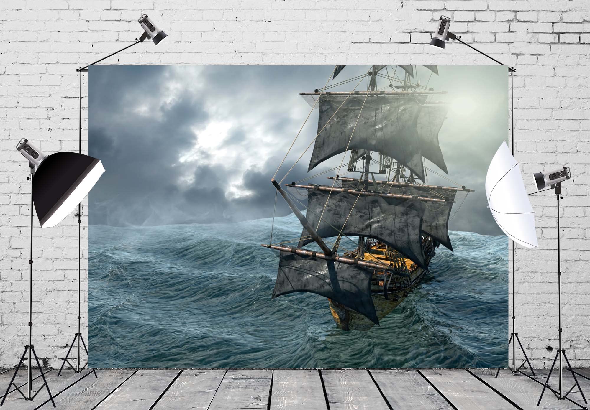 Dark Pirate Ship Background