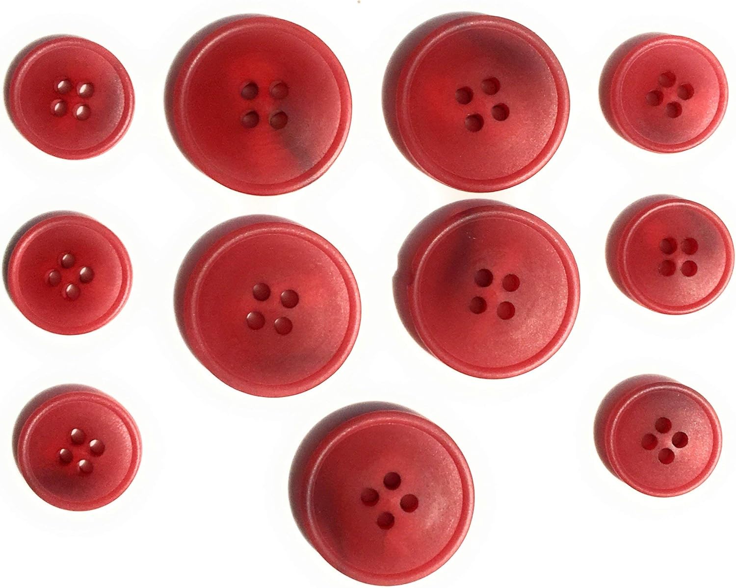 Amazon.com: RED Button Set -Tailored 4 Hole-Marbelized Finished ~ for ...