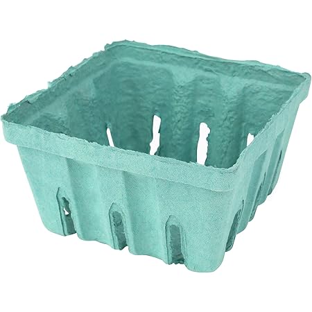 Amazon.com: 42 Pack QUART Green Molded Pulp Fiber Berry/Produce Vented ...