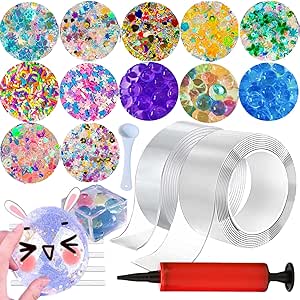 Amazon.com: Nano Tape Bubble Kit with Water Beads, Nano Double Sided Adhesive Tape Bubbles ...
