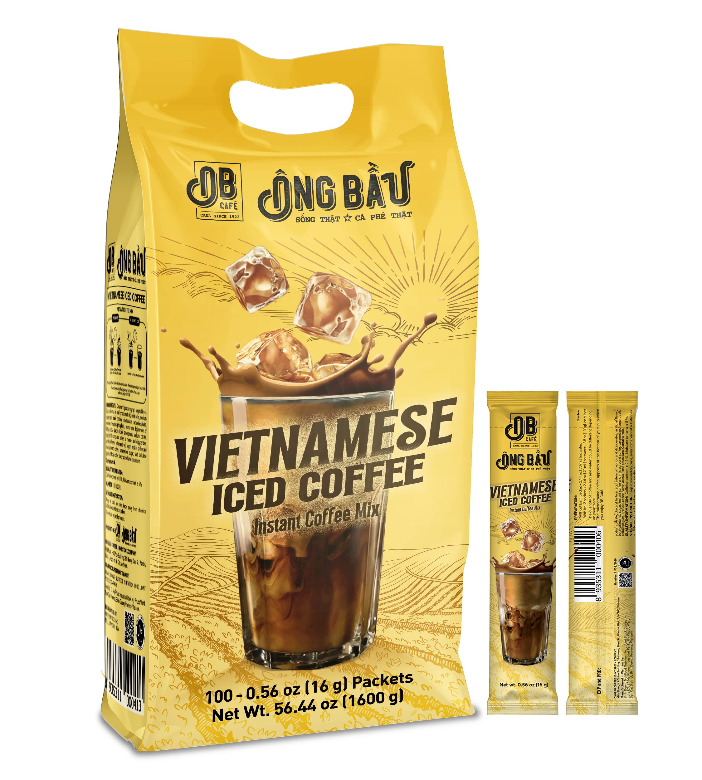 Buy ONG BAU OB Vietnamese Iced Instant Coffee Milk Brew Iced Coffee ...