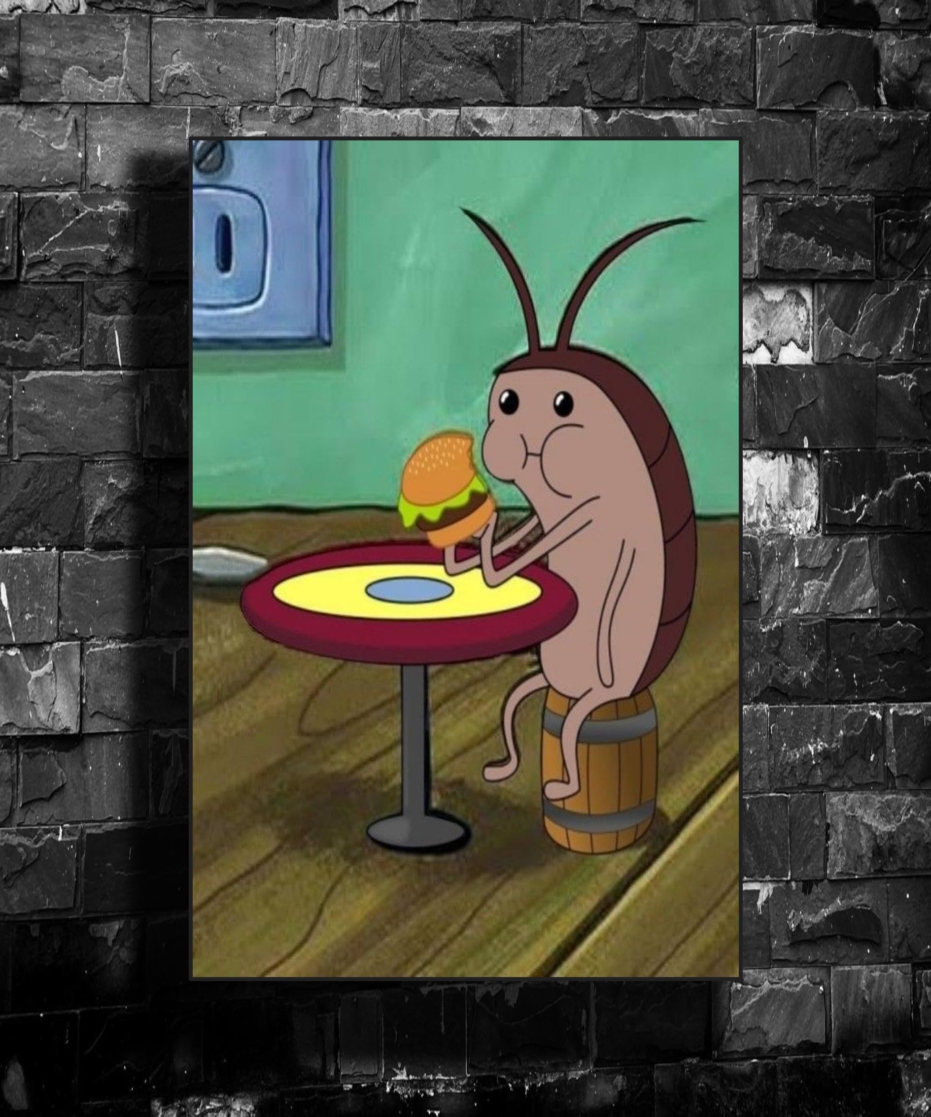 Cuadro De La Cucaracha De Bob Esponja Comiendo Cangreburger : Amazon ...