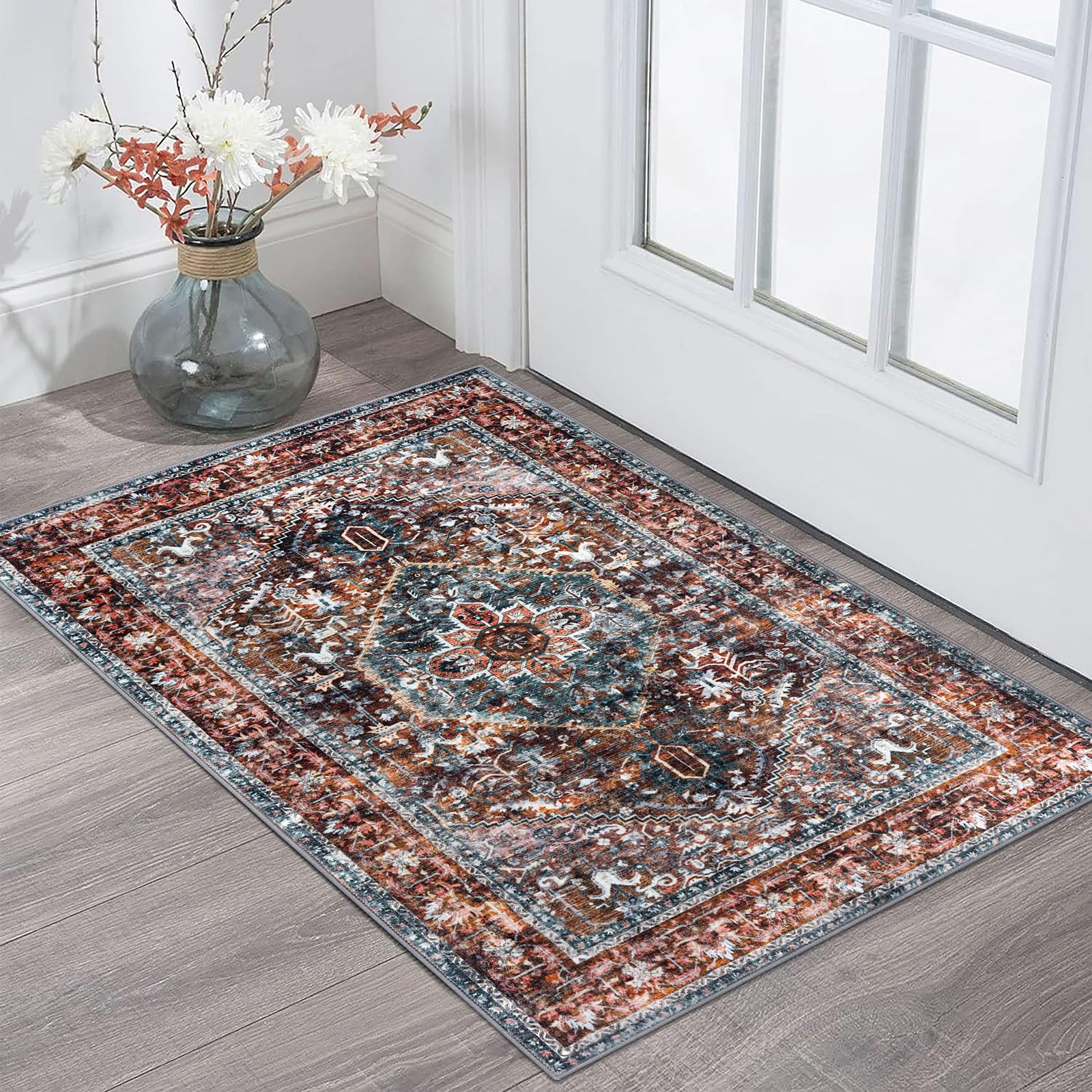 Amazon.com: KOZYFLY Small Area Rug 2x3 Ft Rugs for Entryway Washable ...