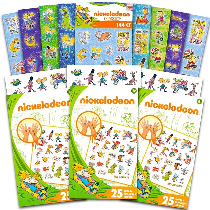 Buy Nickelodeon Retro Nick Party Favors Bundle Pack ~ 140+ Stickers and ...