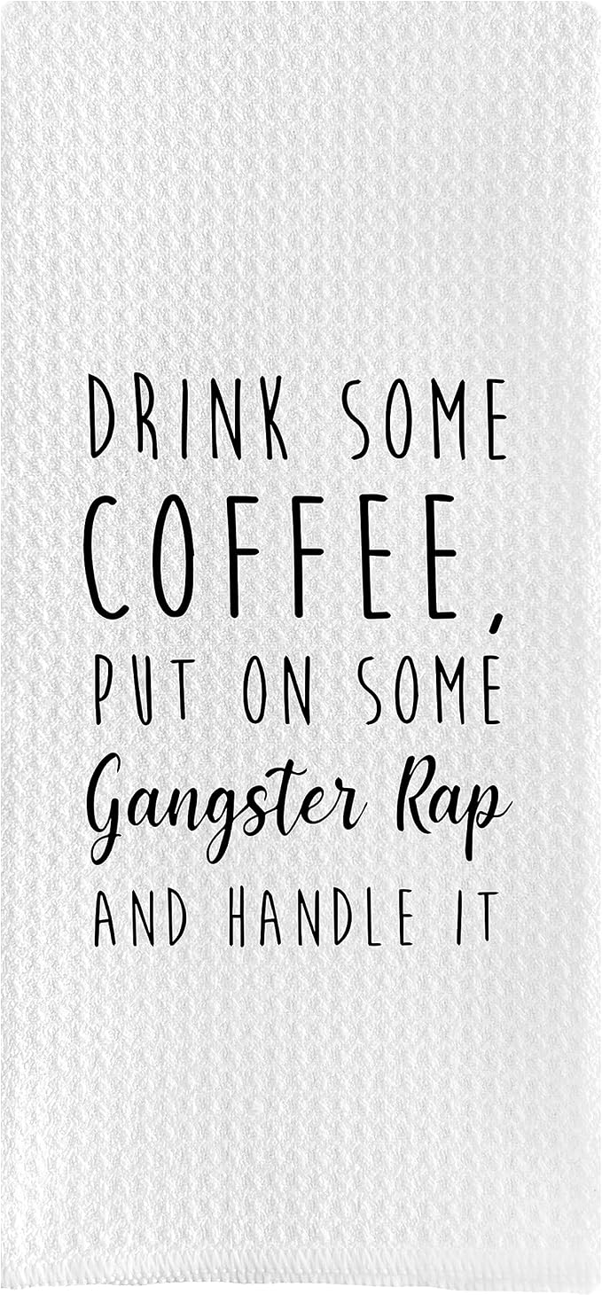 Amazon.com: DOTAIN Coffee Kitchen Towels,Drink Some Coffee Put on Some ...