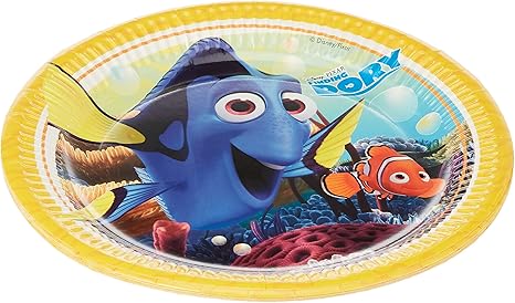 Amazon.com: Disney 10040690 Finding Nemo Plates, Blue, Yellow, Large ...