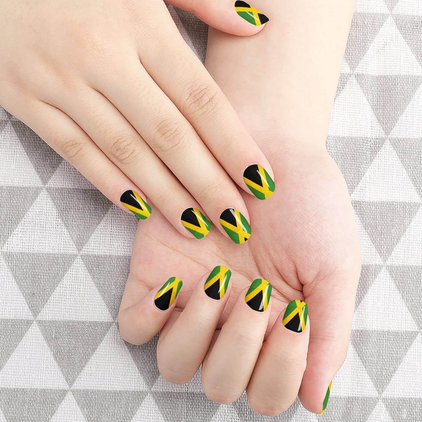 Jamaica Flag Nails Jamaican Flag Nail Art Tutorial