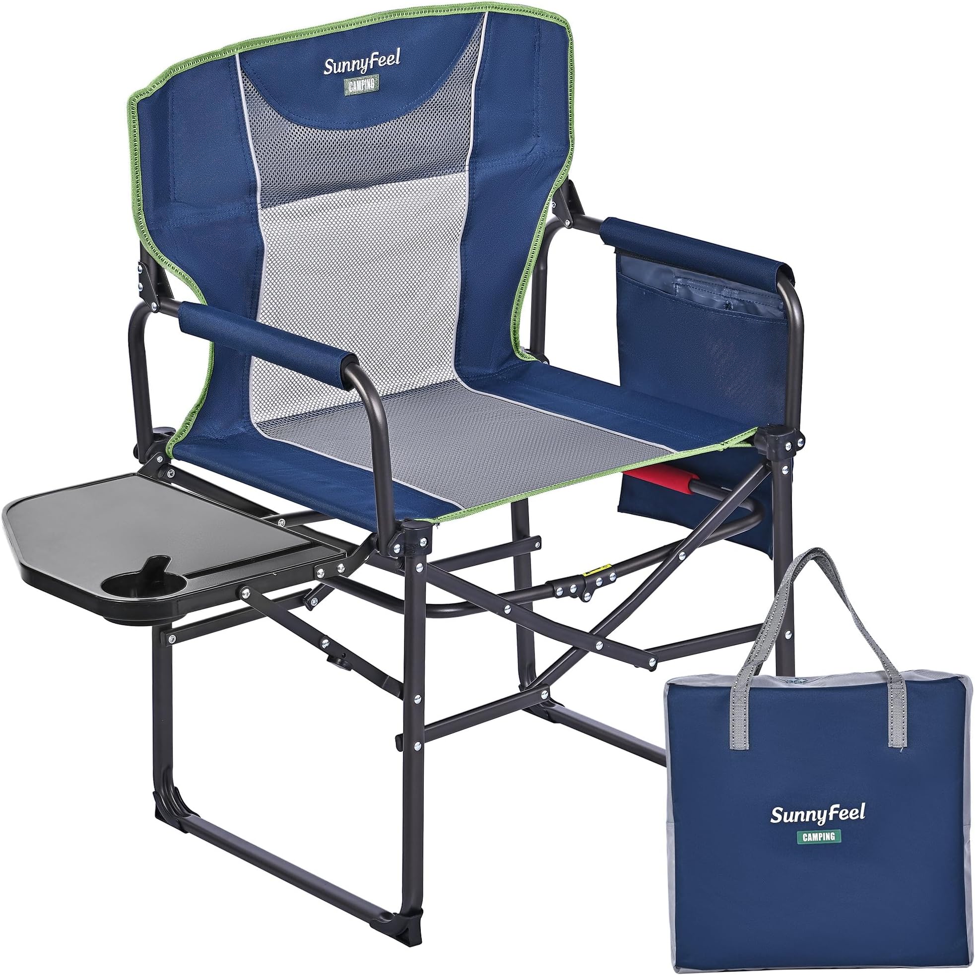 Amazon.com: SUNNYFEEL Camping Directors Chair, Heavy Duty,Oversized ...