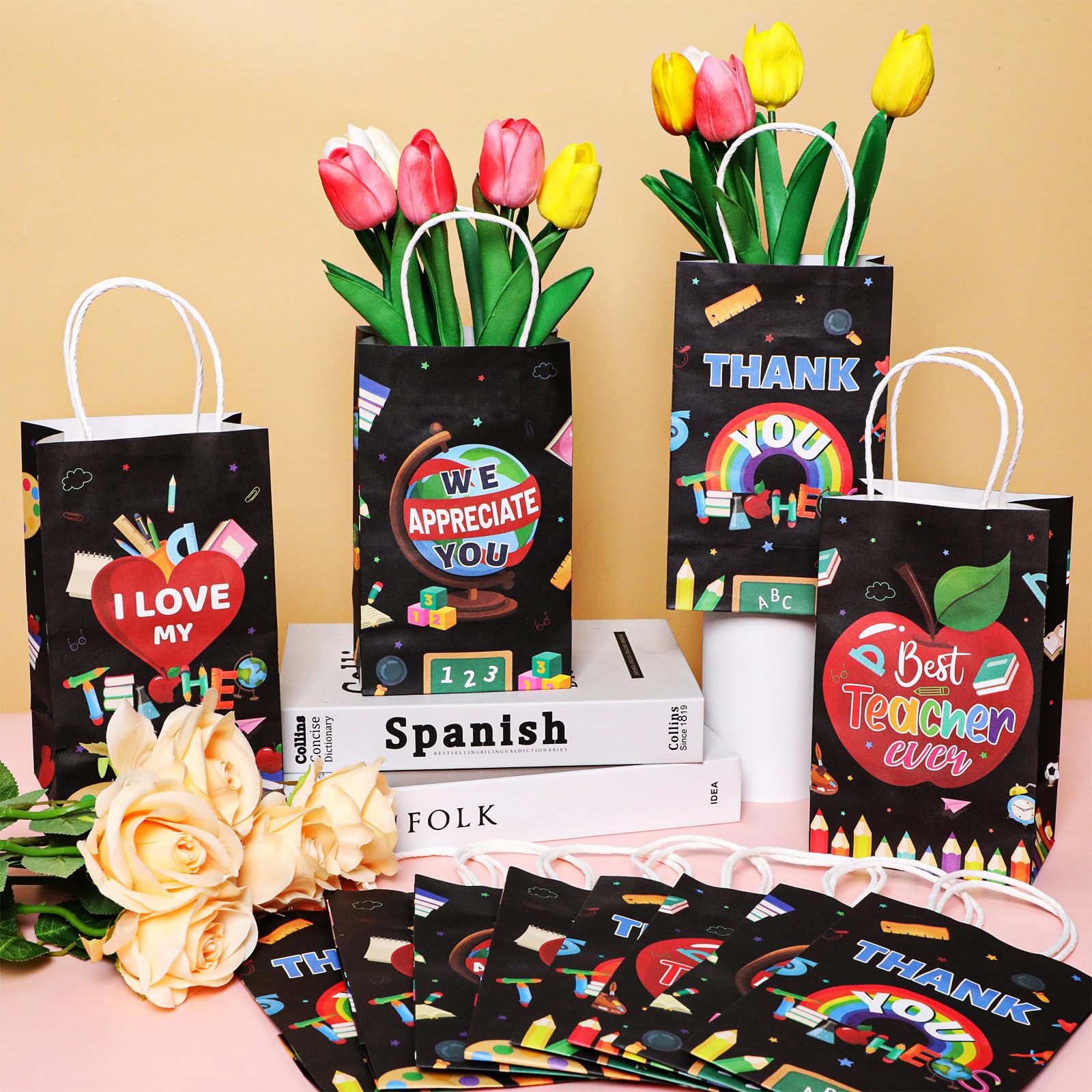 Snapklik.com : 24 Pieces Teacher Appreciation Party Favor Bags Best ...