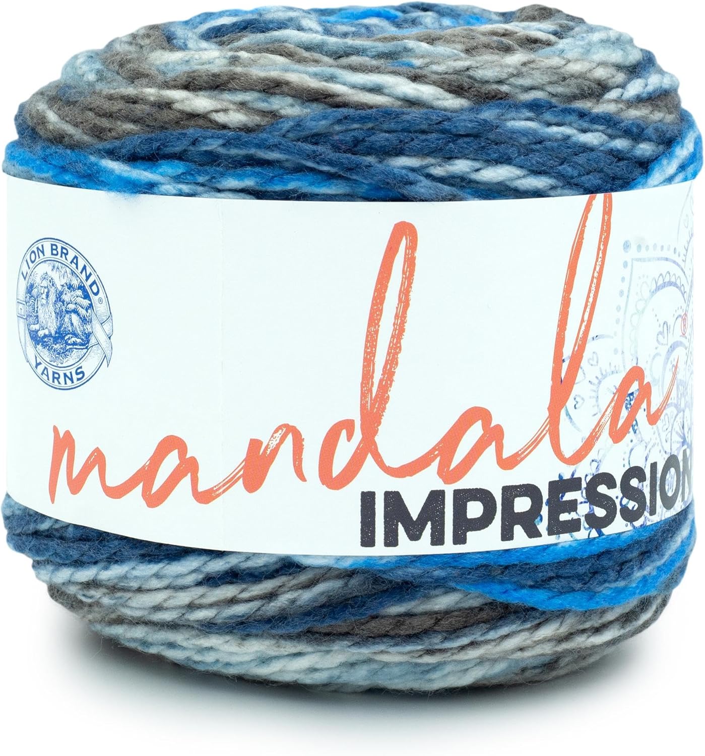 Amazon.com: Lion Brand Yarn Mandala Impressions, Bulky Yarn, Lakeside ...