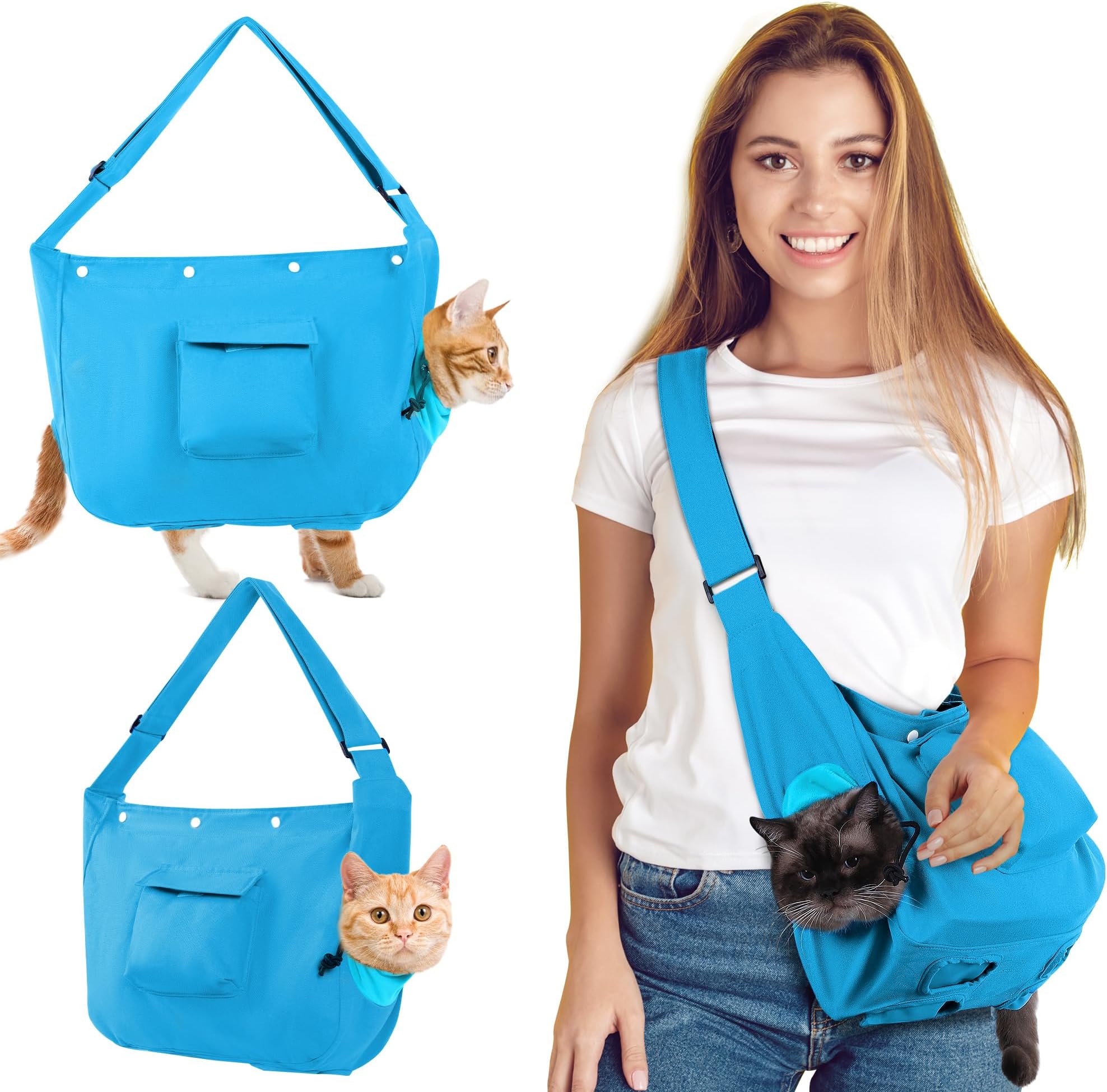 Amazon.com : HOMBYS Cat Carrier Soft Cat Travel Bag Sling Pet ...