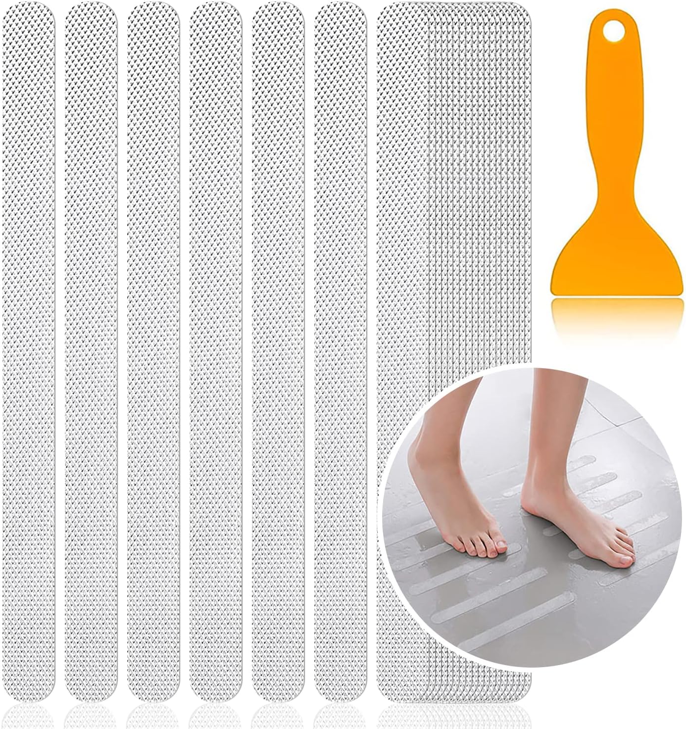selcouth yyds 24Pcs Bath Mat Non Slip Stickers,Non Slip Shower Stickers ...