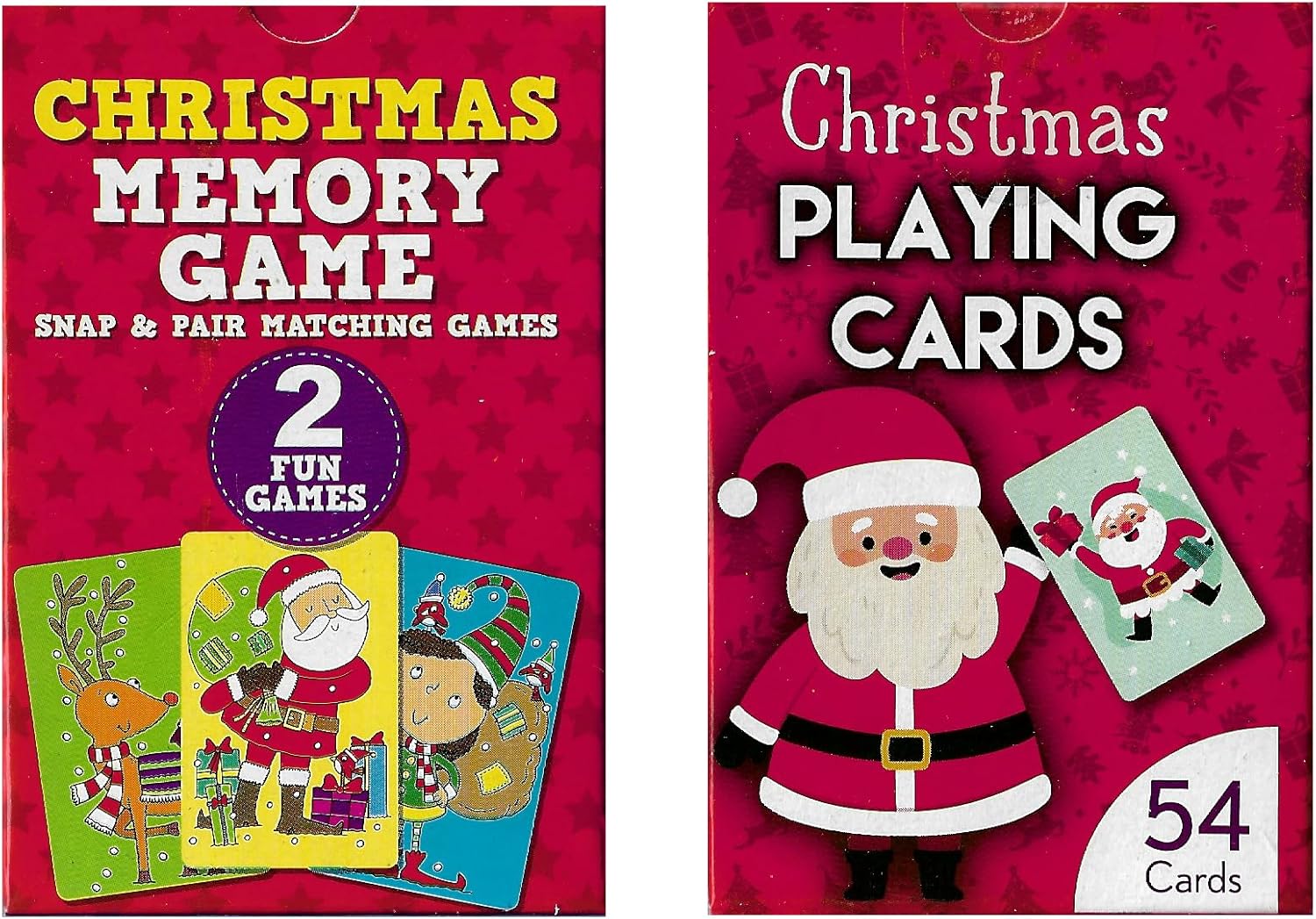 WF Graham Christmas Playing Cards and Memory Game 2-in-1 Bundle ...