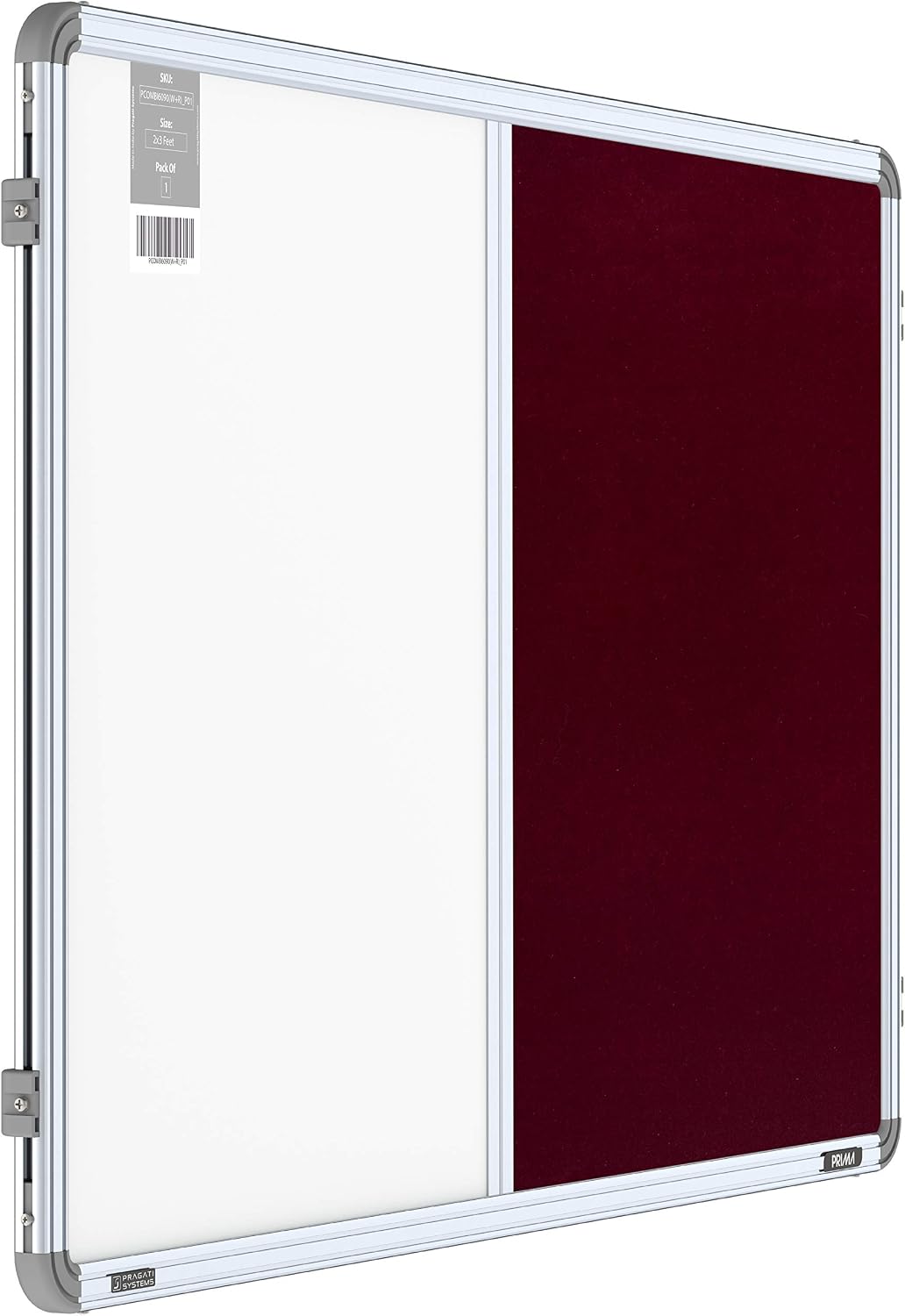Pragati Systems® Prima Combination Board (Magnetic Whiteboard with ...
