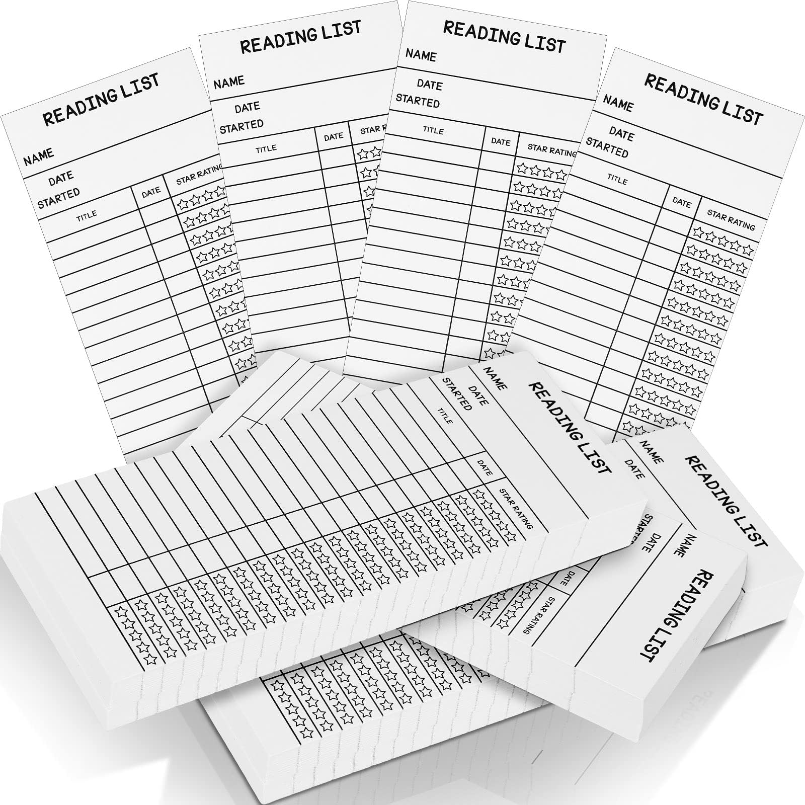 Amazon.com: 2024 Reading List Bookmark - Reading Log, 12PCS Library ...