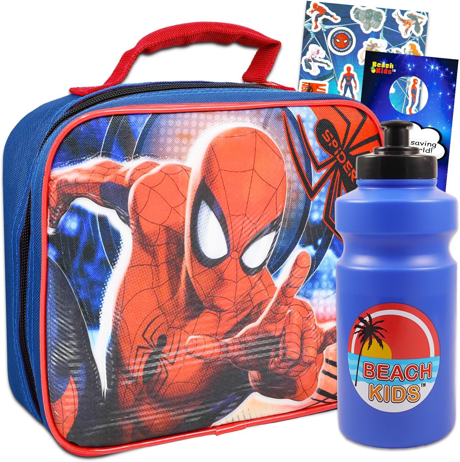 Amazon.com: Marvel Spiderman Lunch Bag Set For Boys - Bundle with ...