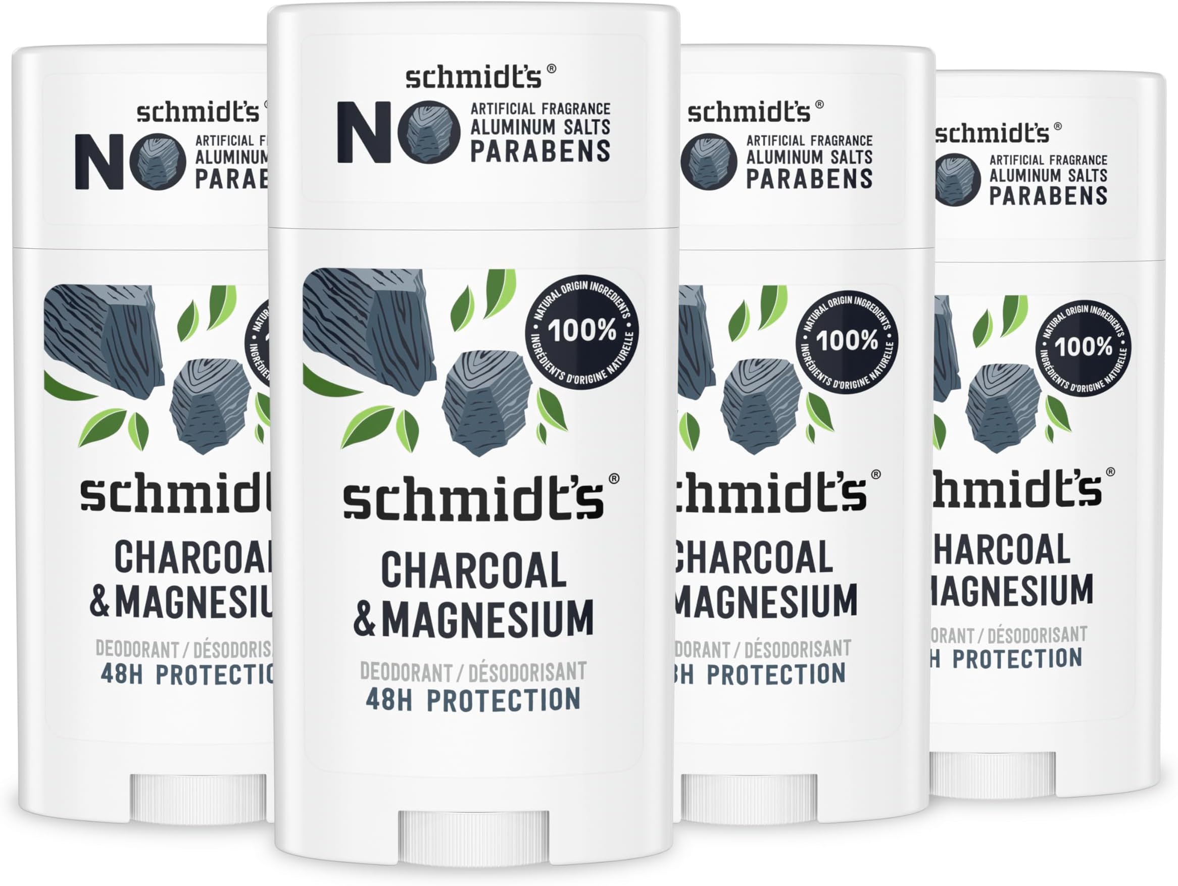 Amazon.com : SCHMIDTS DEODORANT Charcoal Magnesium Deodorant Mini Stick ...