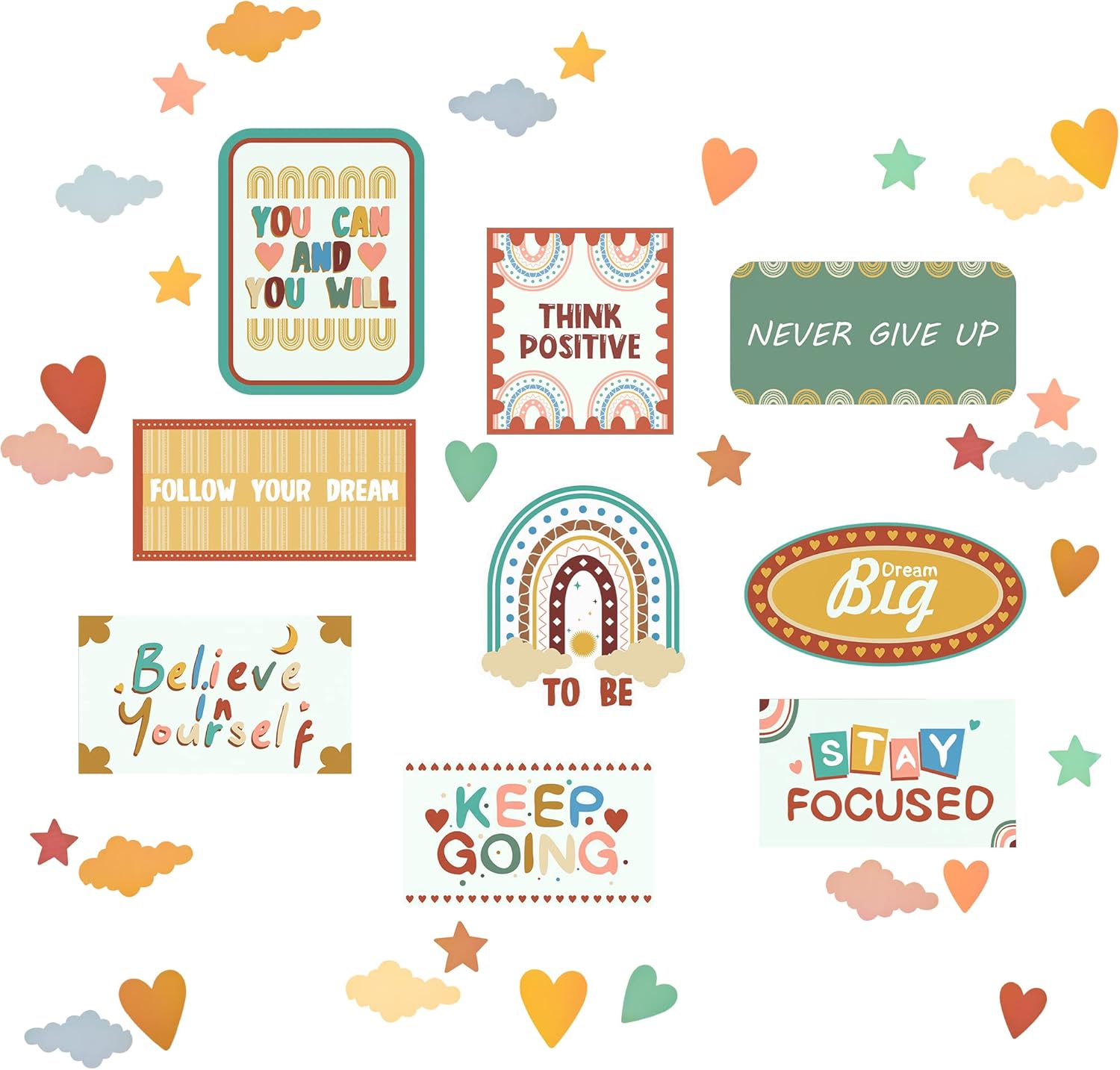 Amazon.com: 39 Pcs Growth Mindset Bulletin Board Set : Office Products