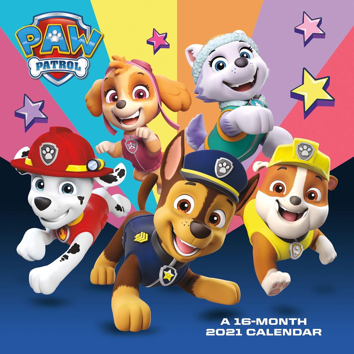 Amazon.com: Trends International 2021 Paw Patrol Wall Calendar with Push Pins, 12" x 12", Deluxe ...
