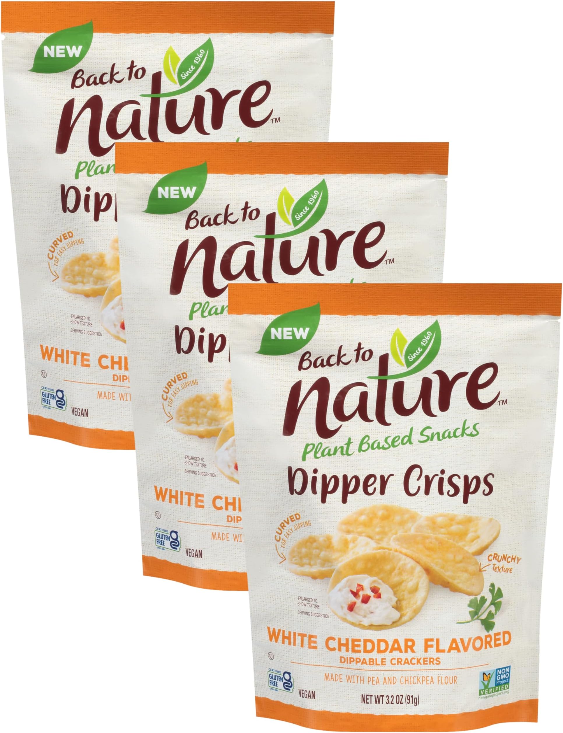 Amazon.com: Back to Nature Gluten Free Crackers, White Cheddar Flavored ...