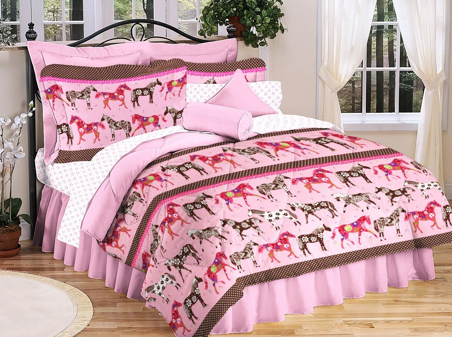 Amazon.com: PDK/Regency Mustang Sally Comforter Set Twin Bedding, Multi ...