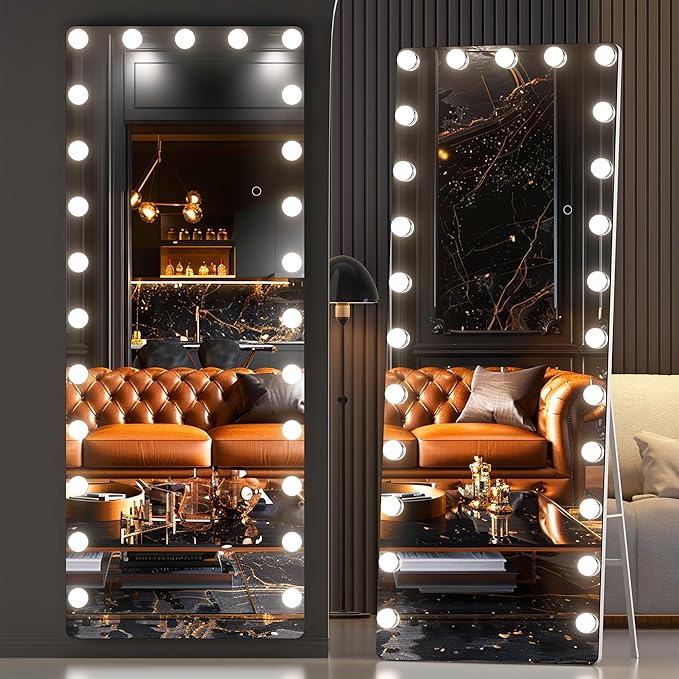 Amazon.com: OUYOBO Full Length Mirror with Lights, 71" x 28" Led ...