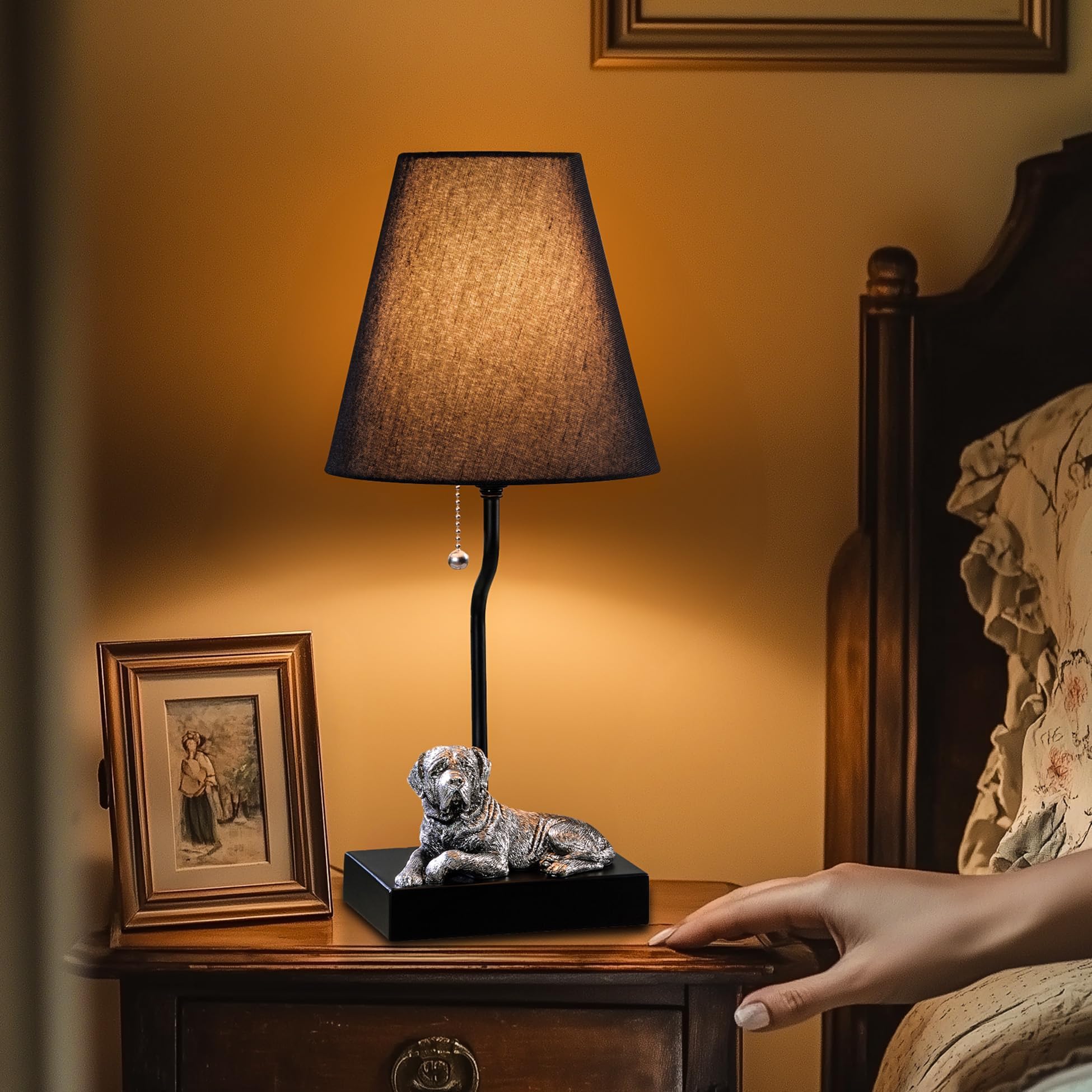 Crestview Collection 24" Golden Doodle Dog Resin Table Lamp w/White ...