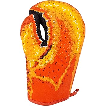 Amazon.com: Lobster Claw Oven Mitts, Set of 2, Quilted Cotton, Designed ...