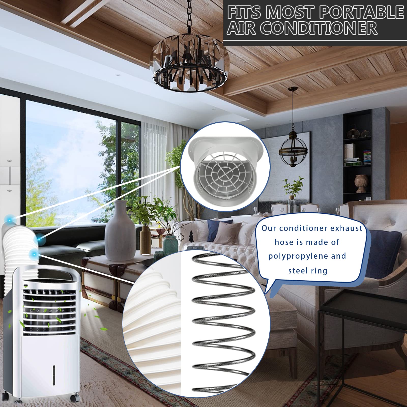 Snapklik.com : Portable AC Window Vent Kit, Adjustable Vertical ...