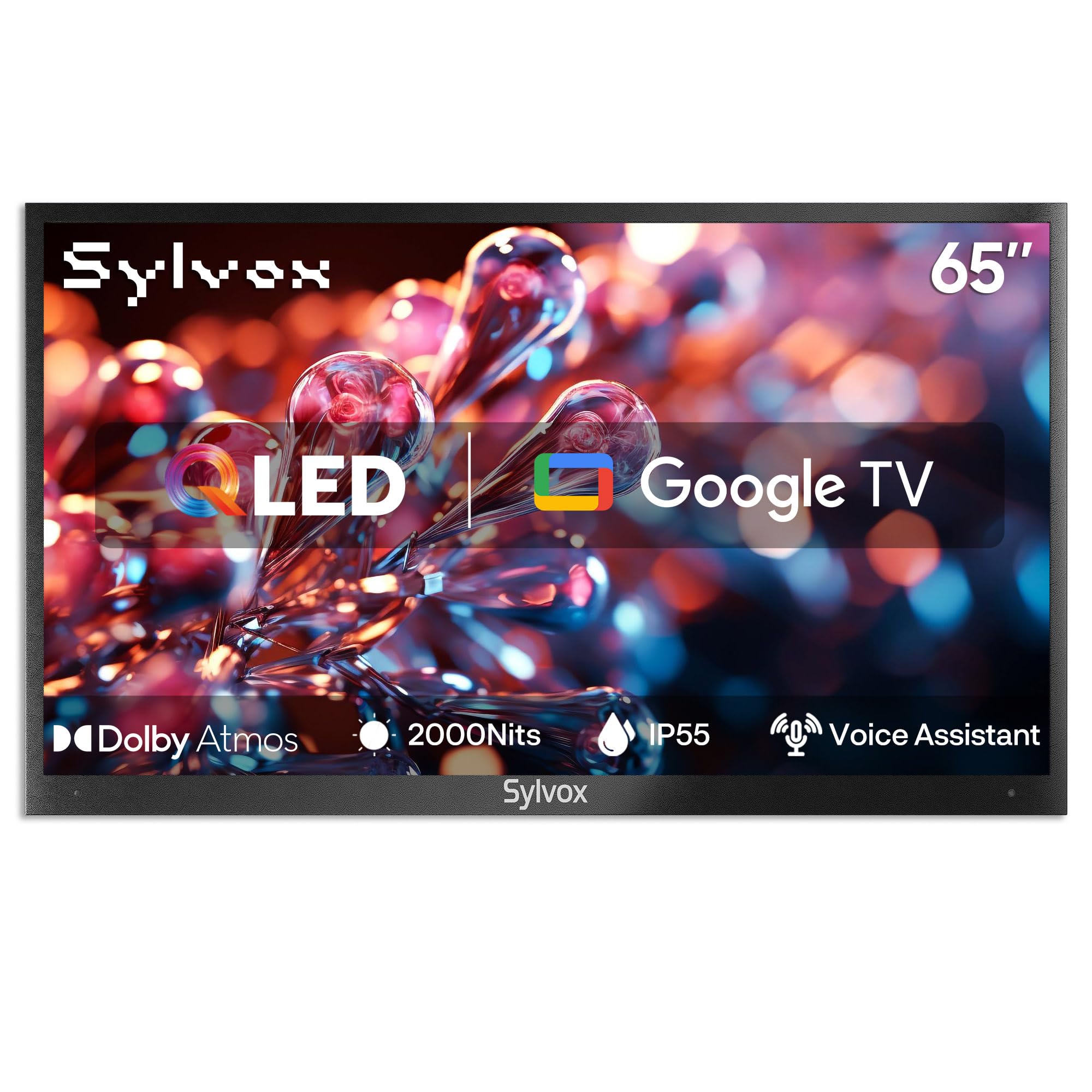 Amazon.com: SYLVOX 65'' Outdoor Google TV Waterproof 4K QLED Television ...