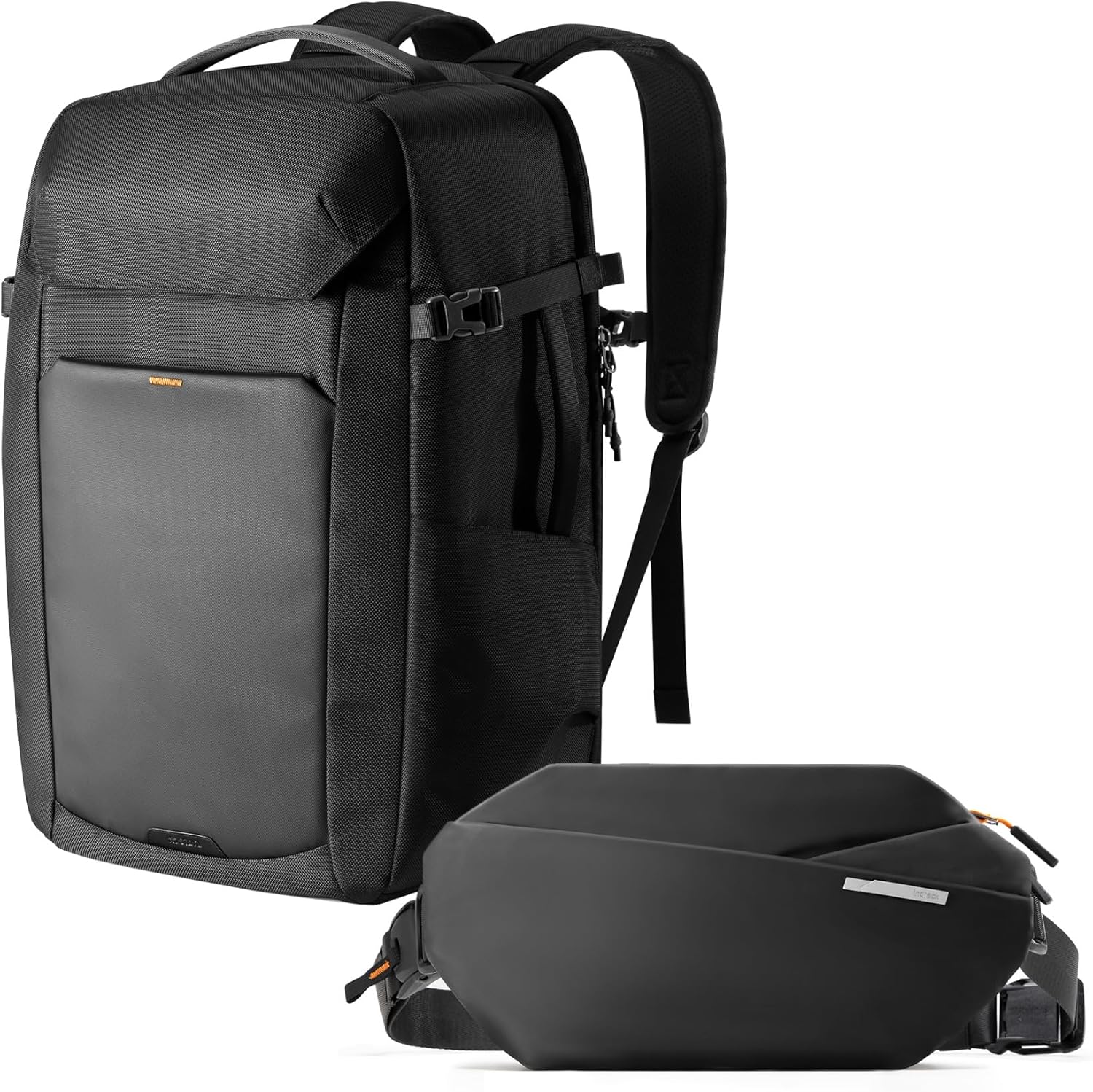 Amazon.com | Inateck Bundle Set- Midnight-Eclipse Black Sling Bag 4L ...