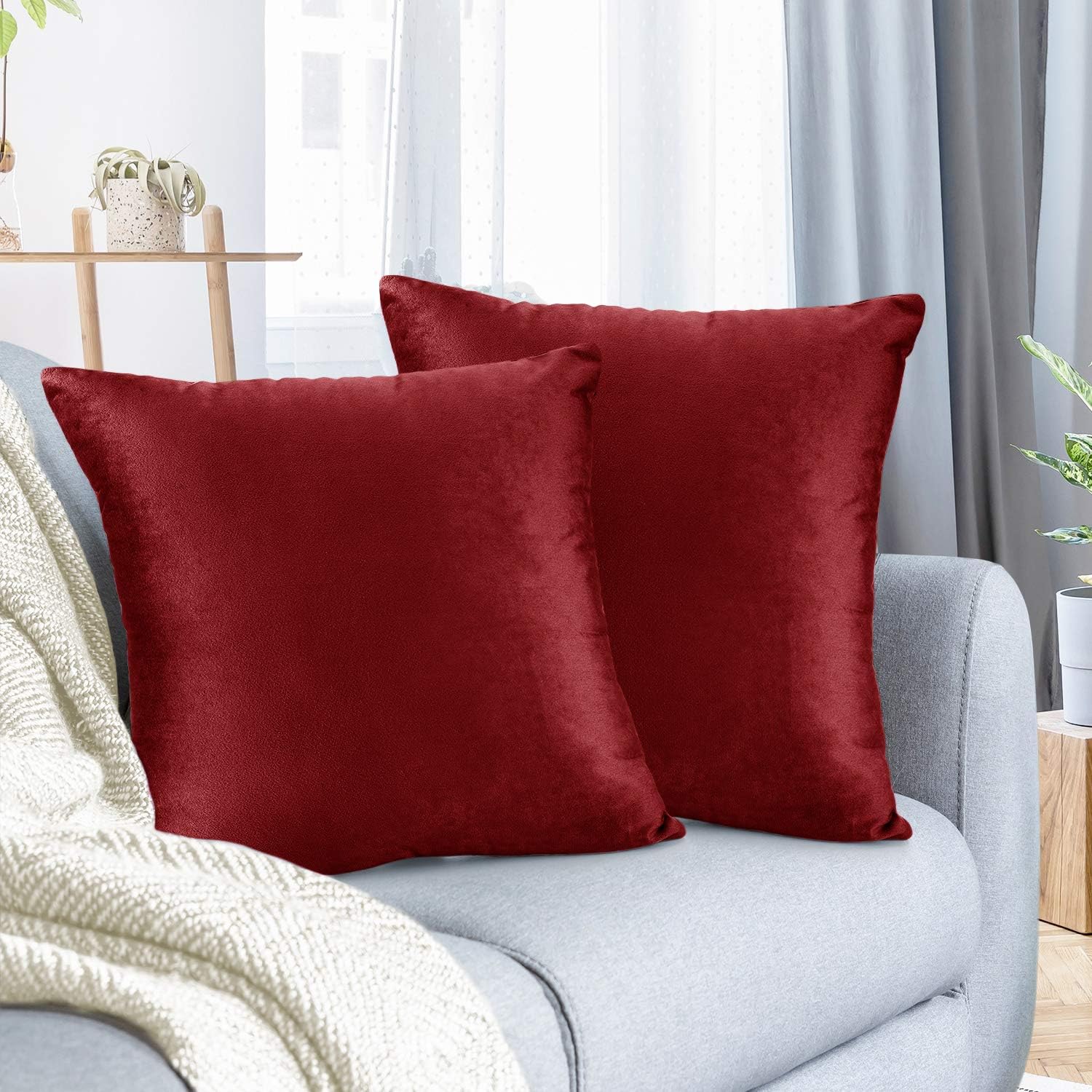 Amazon Nestl Throw Pillow Covers Cozy Velvet Decorative Red amazon-nestl-throw-pillow-covers-cozy-velvet-decorative-red
