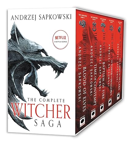 Amazon.com: The Witcher Boxed Set: Blood of Elves, The Time of Contempt, Baptism of Fire, The ...