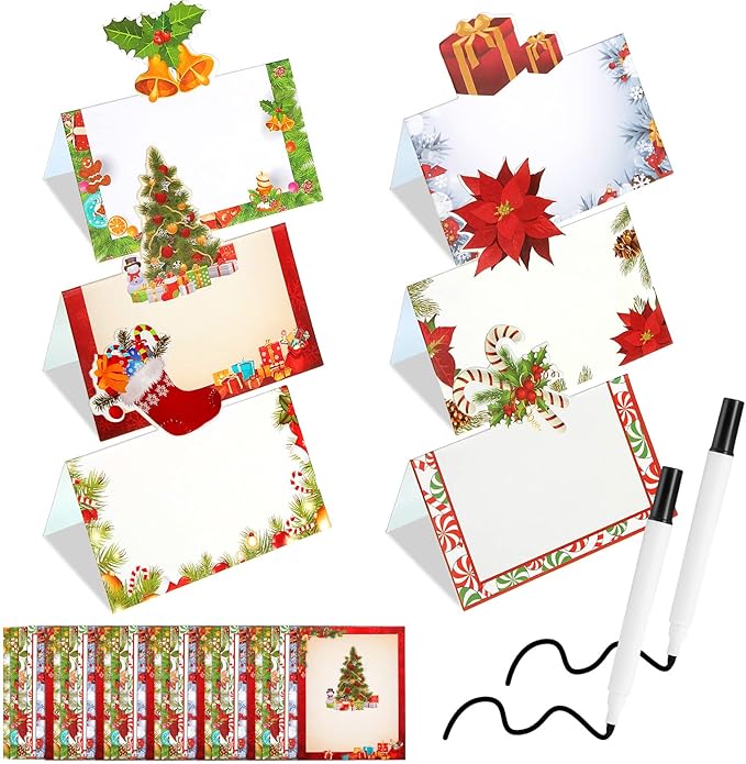 Amazon 36 Pieces Christmas Place Cards For Table Holiday Name amazon-36-pieces-christmas-place-cards-for-table-holiday-name