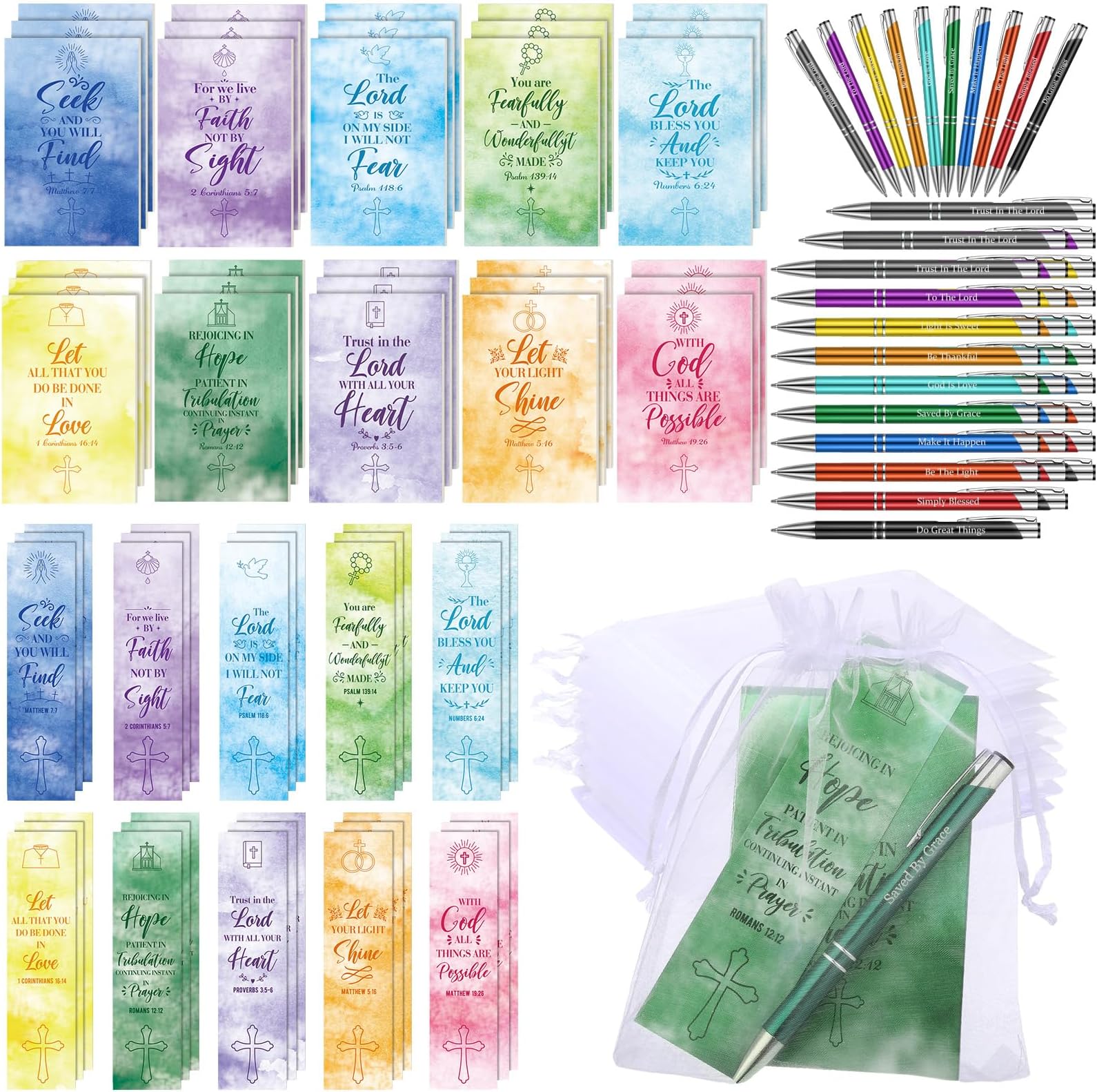 Amazon.com: El juego de 120 regalos bíblicos incluye 30 marcadores de ...