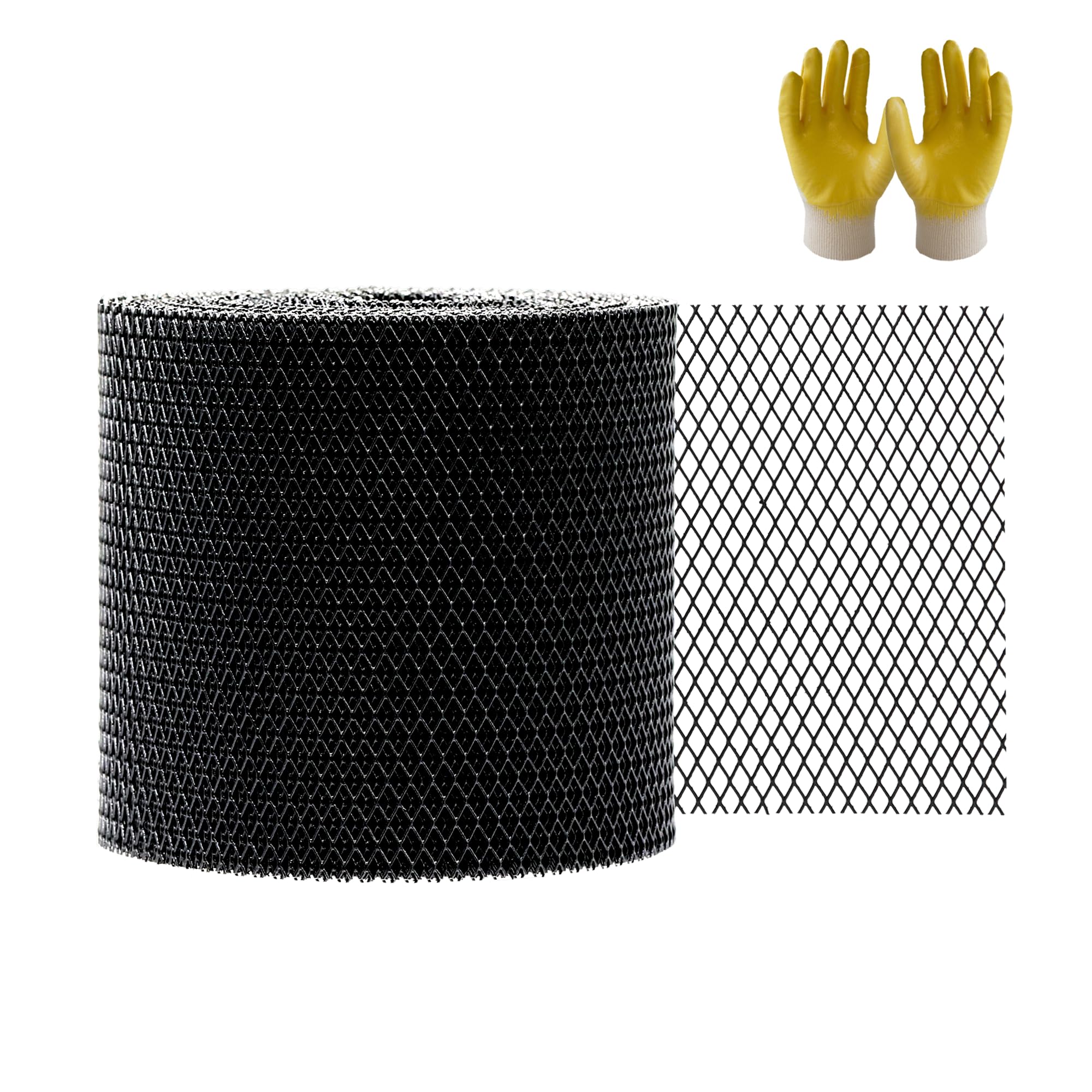 Black Gutter Guard Wire Mesh Roll, Aluminum Gutter Screen 5" X 60 ...