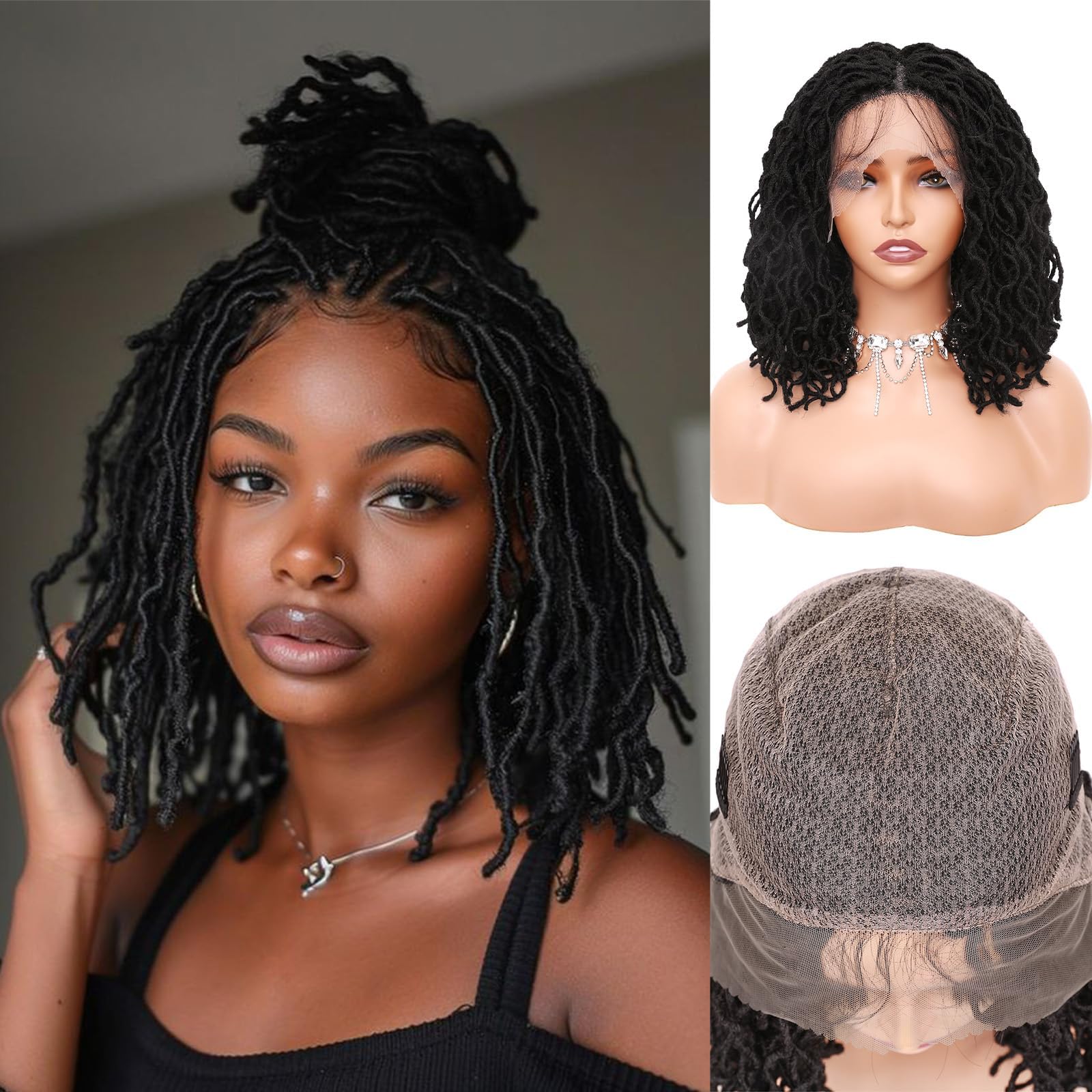 Amazon.com : Lady Miranda 14 Inch Full Lace Dreadlock Wig with Baby ...
