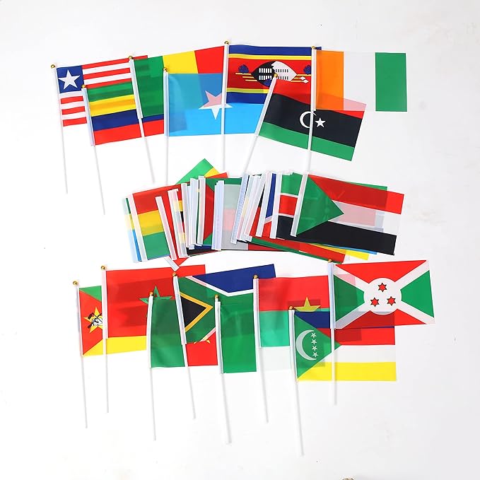 Amazon.com: 54 Pack African Country Flags, Small Flags of the World ...