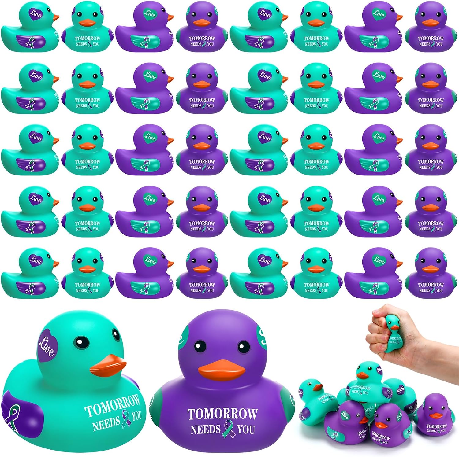 Amazon.com: RoundFunny Suicide Awareness Rubber Duck Suicide Awareness ...
