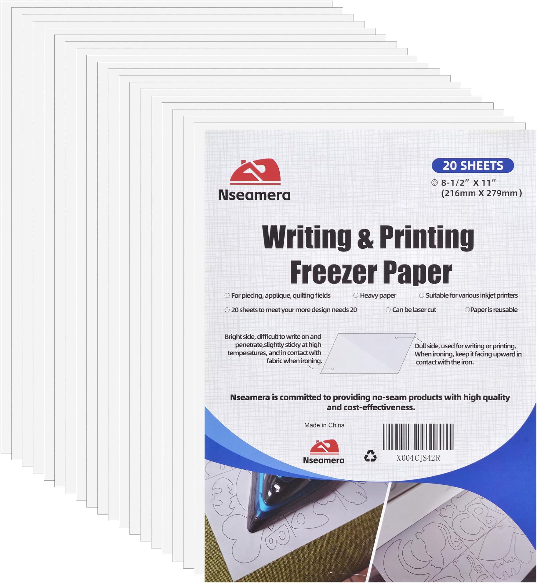 Amazon.com: Nseamera Heavy Duty Freezer Paper Sheets for Quilting ...