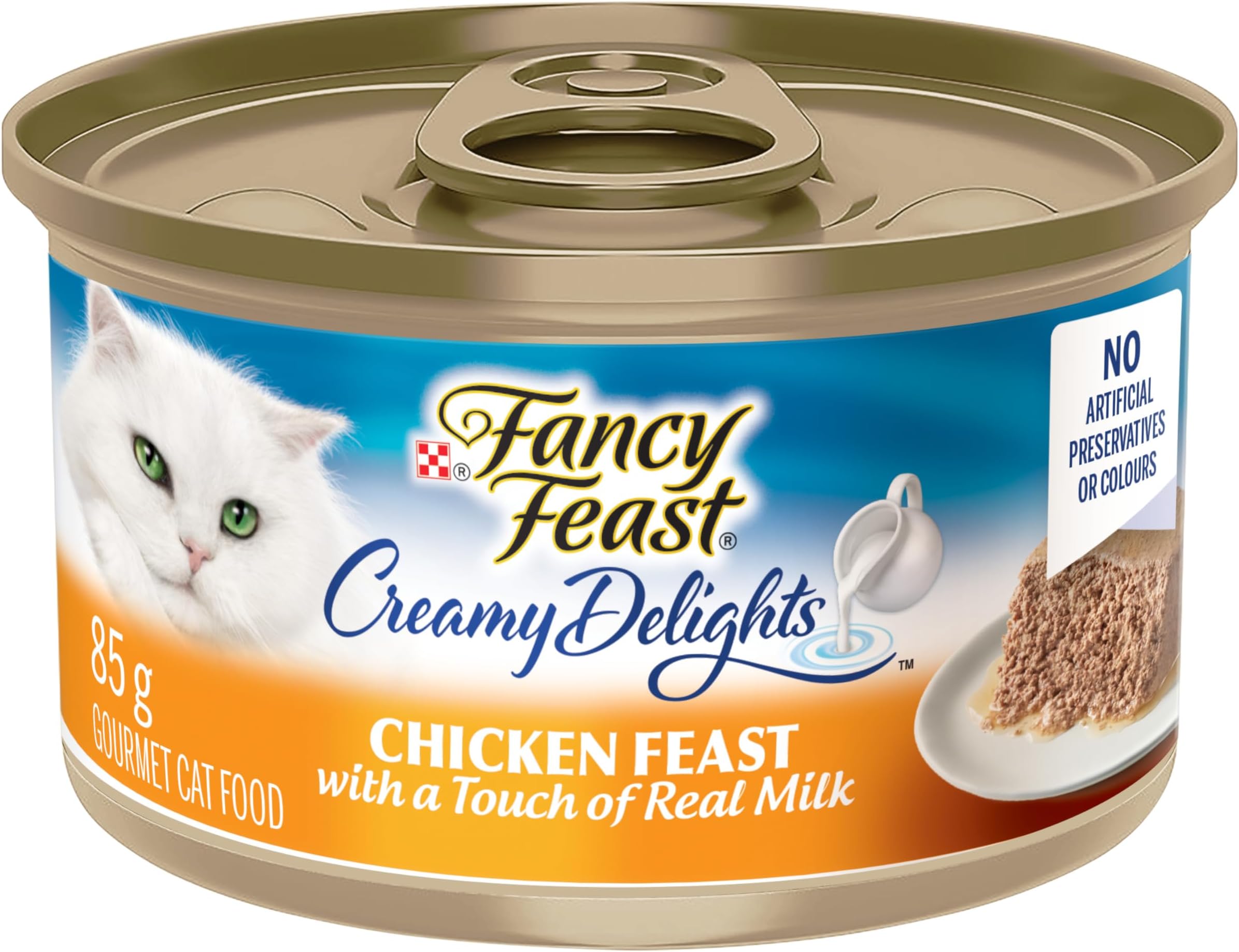 Fancy Feast Creamy Delights Wet Cat Food, Chicken Feast - 85 g Can (24 ...