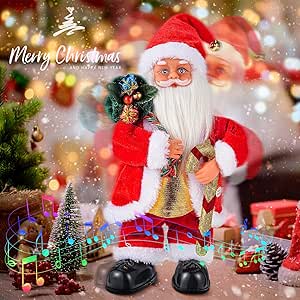 Allnice Electric Santa Claus for Christmas Decoration with Music and ...