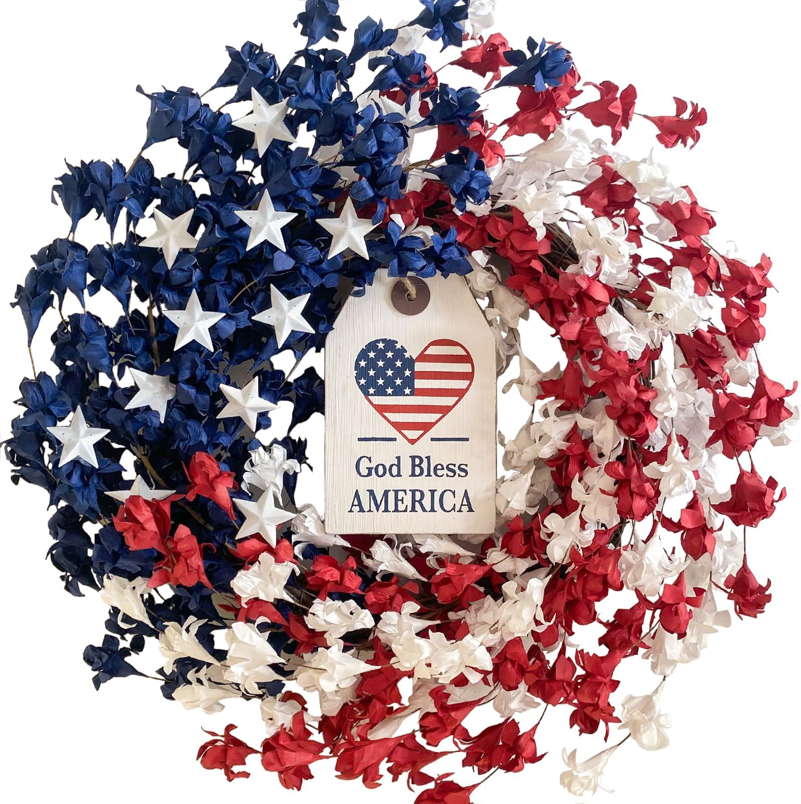 Amazon.com: American Eagle Patriot July 4th Wreath,Handcrafted Glory ...