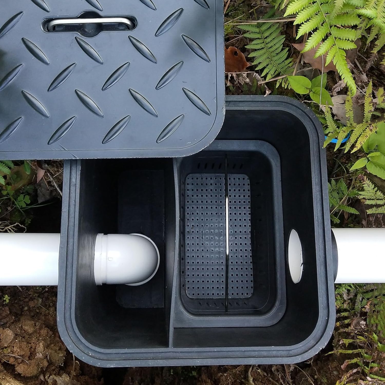 Amazon.com: Black Plastic Grease Interceptor 30lb, Waste Oil Water ...