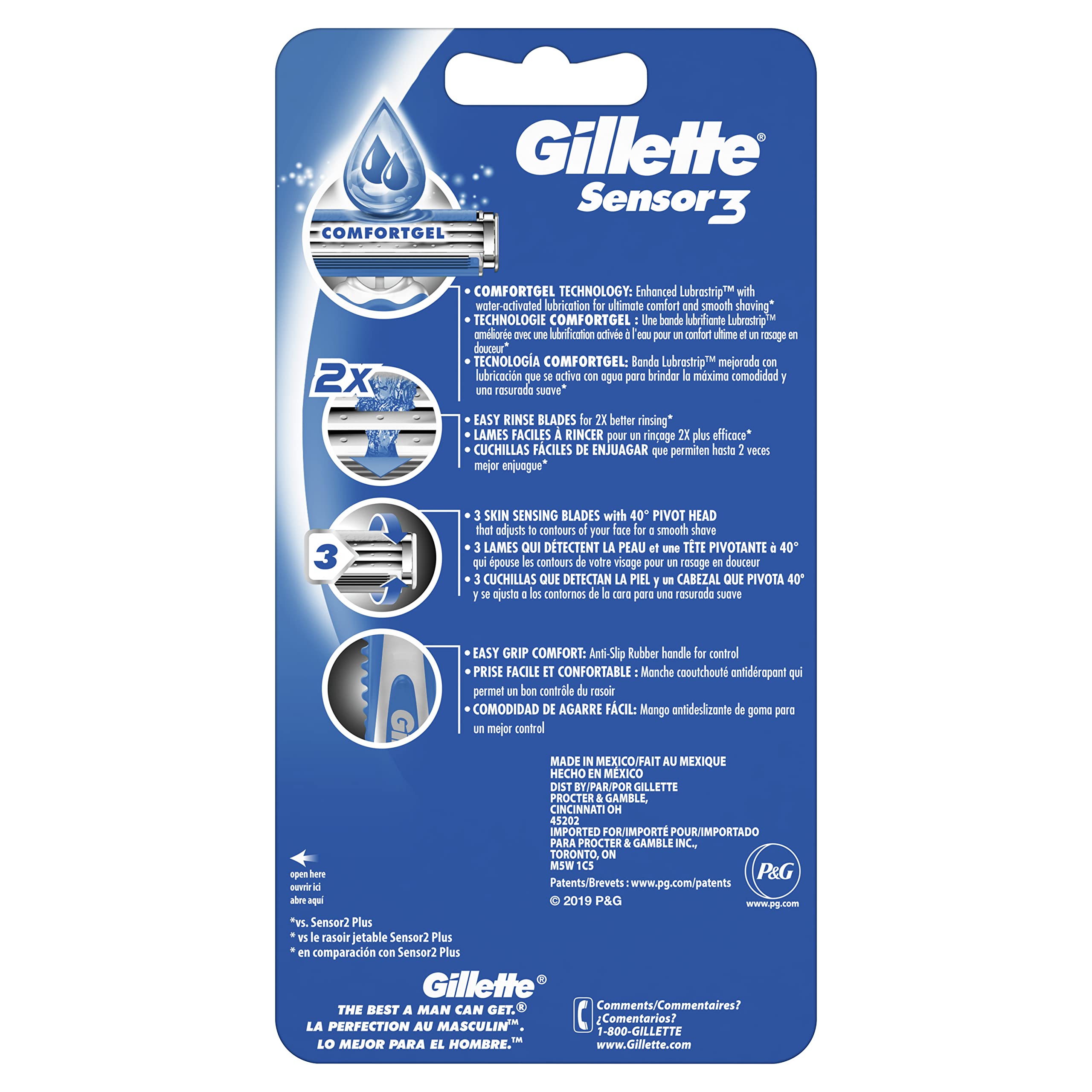 Snapklik.com : Gillette Sensor3 Smooth Shave Disposable Razor