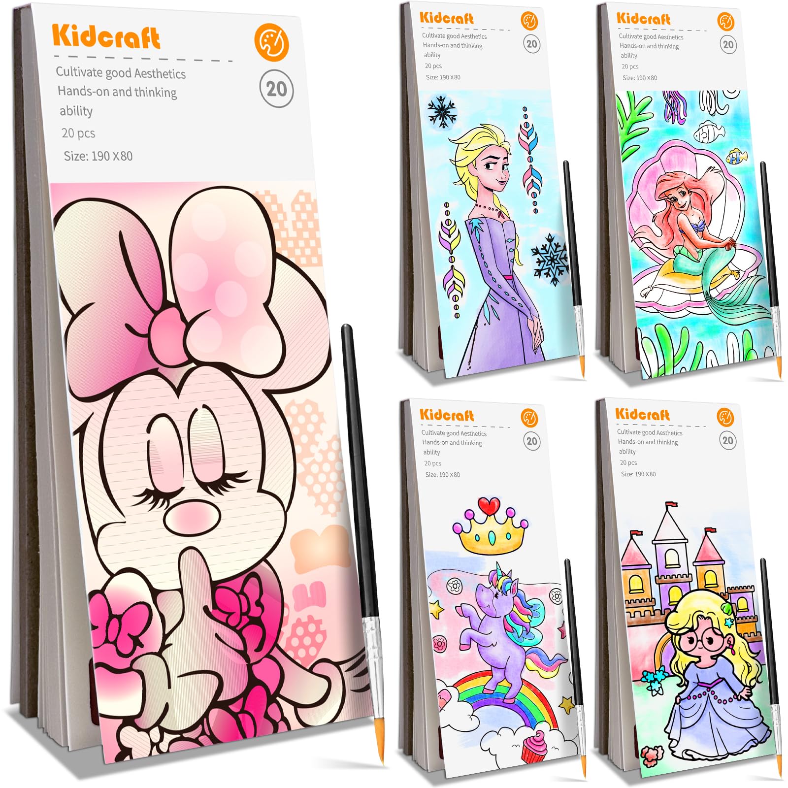 Amazon.com: Paint with Water Coloring Books for Kids - 5 Pack, Pocket ...